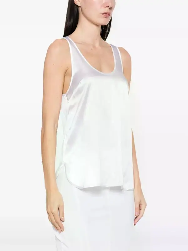 Pinko Satin Tank Top - White