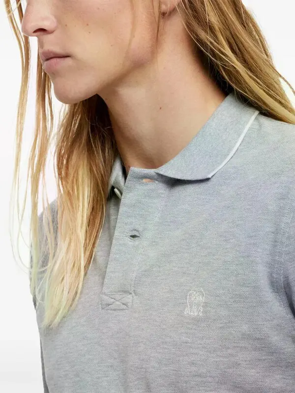 Brunello Cucinelli Logo-embroidered Polo Shirt