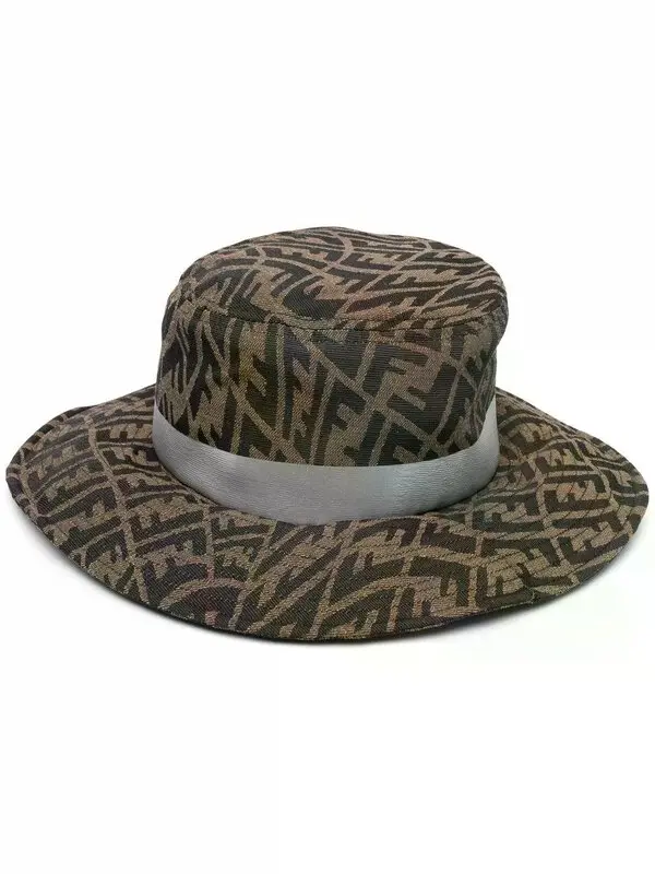 Fendi Ff Vertigo-motif Hat - Brown