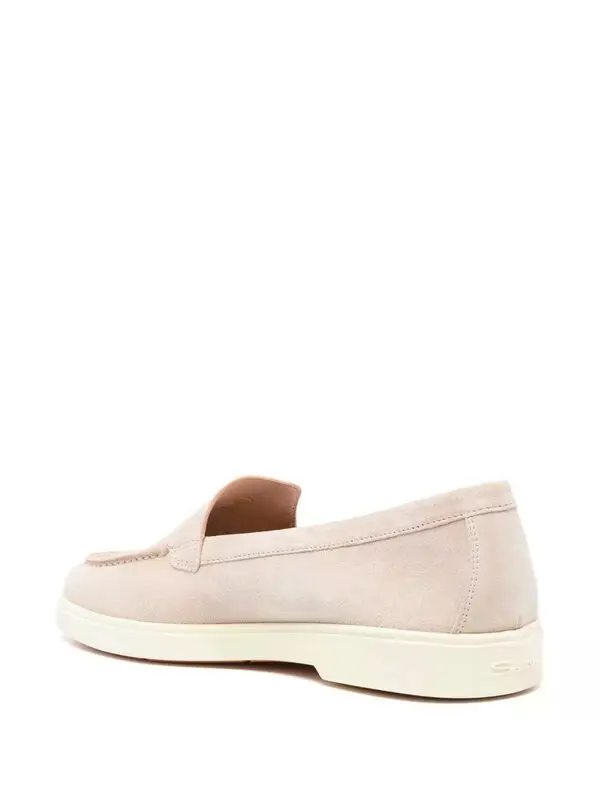 Santoni Suede Loafers - Neutrals