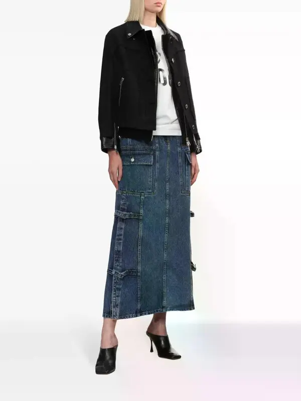 3.1 Phillip Lim Denim Cargo Midi Skirt