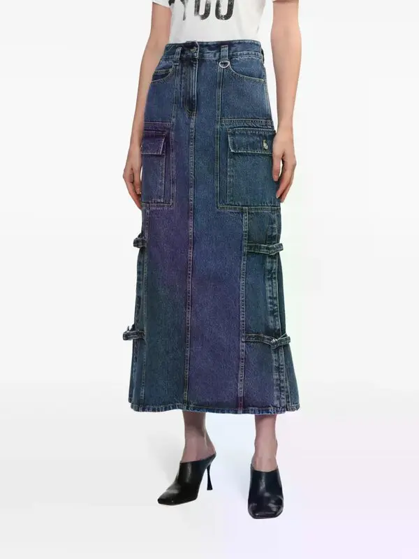 3.1 Phillip Lim Denim Cargo Midi Skirt