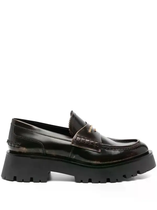 Alexander Wang Carter 45mm Mid-heel Leather Loafers