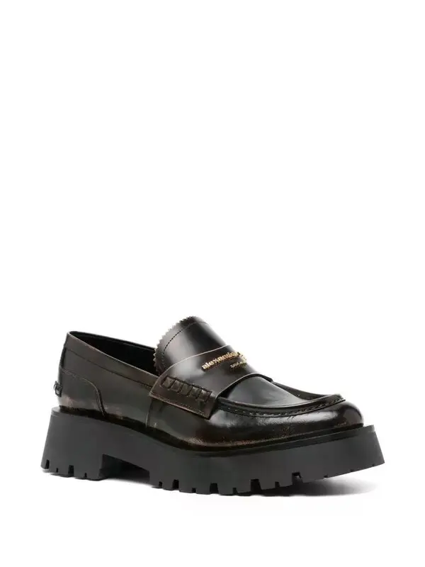Alexander Wang Carter 45mm Mid-heel Leather Loafers