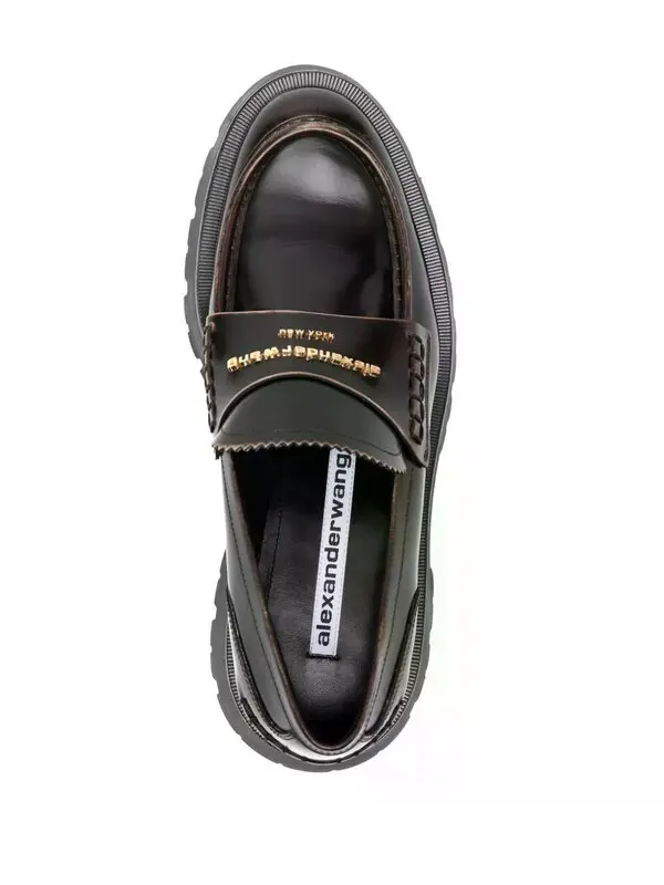 Alexander Wang Carter 45mm Mid-heel Leather Loafers