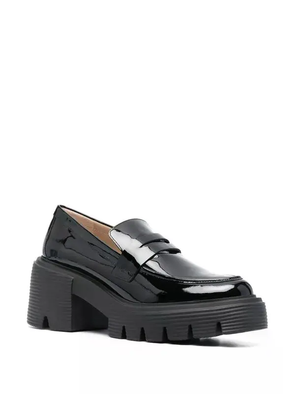 STUART WEITZMAN Soho Patent-leather Loafers