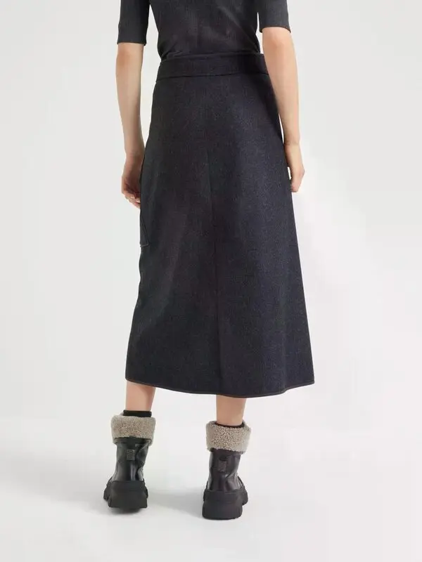 Brunello Cucinelli Wrap-design Midi Skirt