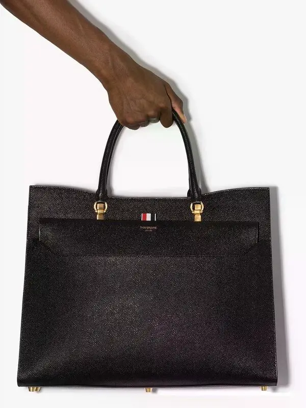Thom Browne Large Duet Tote Bag - Black