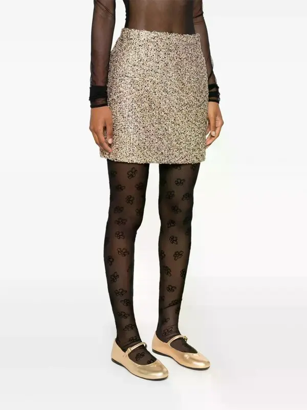 Alessandra Rich Lurex Tweed Mini Skirt