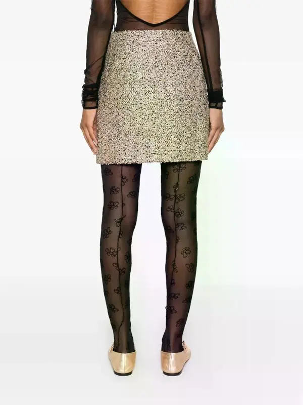Alessandra Rich Lurex Tweed Mini Skirt