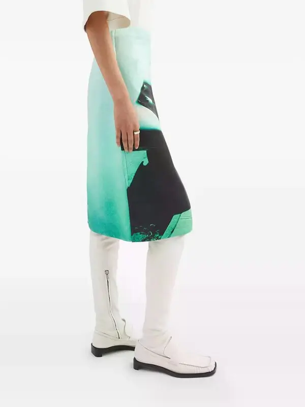 JIL SANDER Printed Satin Skirt