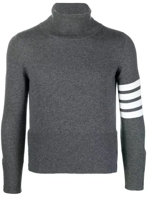 Thom Browne 4-bar Stripe Cashmere Turtleneck