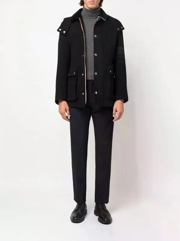 Thom Browne 4-bar Stripe Cashmere Turtleneck