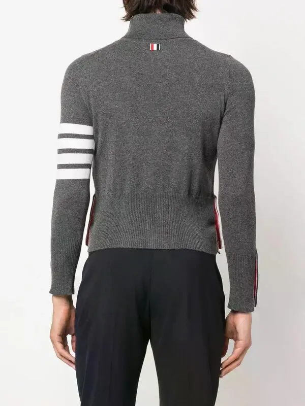 Thom Browne 4-bar Stripe Cashmere Turtleneck