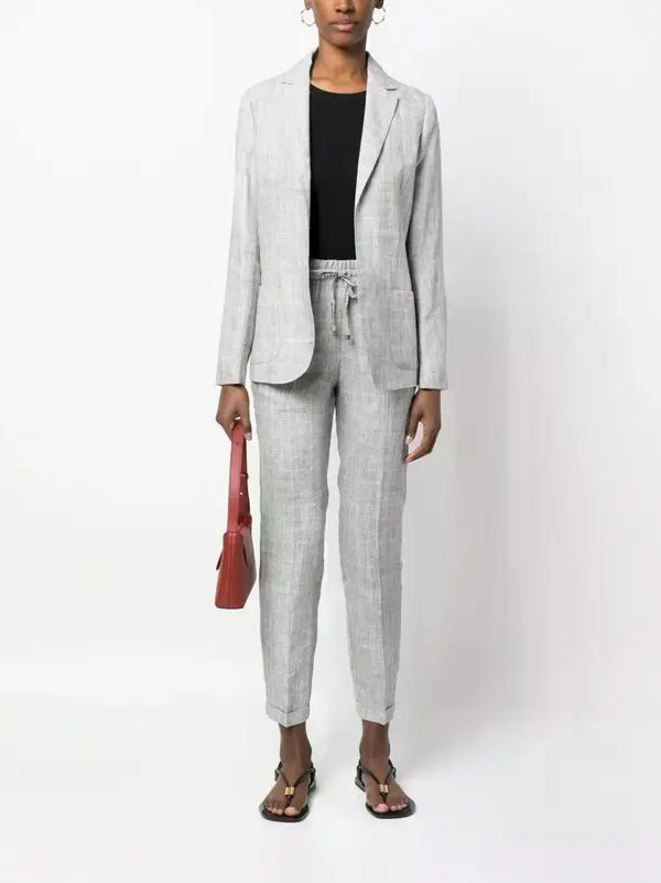 Kiton Plaid Linen Blazer
