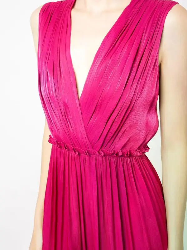 Costarellos V-neck Flared Minidress