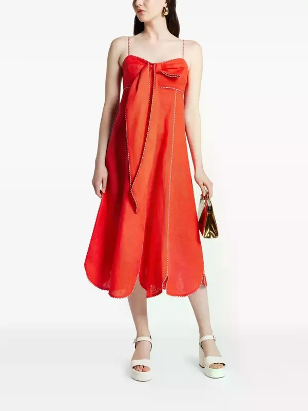 Farm Rio Linen Midi Dress