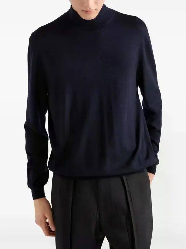 Prada Roll-neck Sweater - Blue