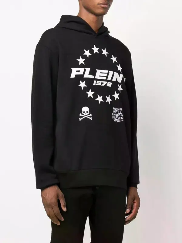 Philipp Plein Logo-print Pullover Hoodie - Black