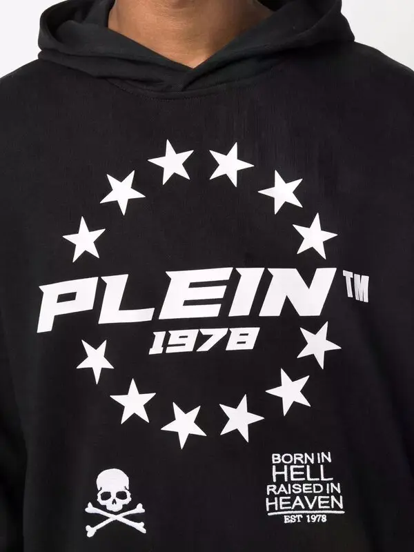 Philipp Plein Logo-print Pullover Hoodie - Black