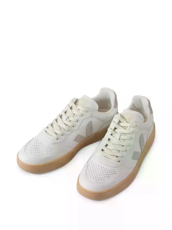 VEJA V-90 Leather Sneakers - White