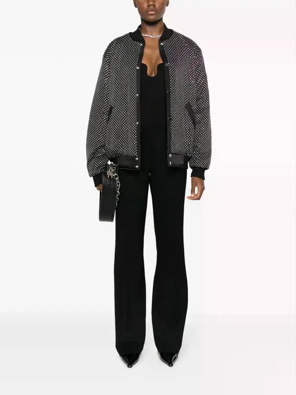P.a.r.o.s.h Crystal-embellished Press-stud Bomber Jacket