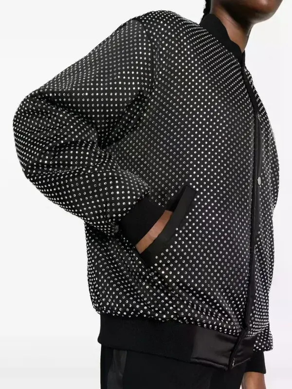 P.a.r.o.s.h Crystal-embellished Press-stud Bomber Jacket