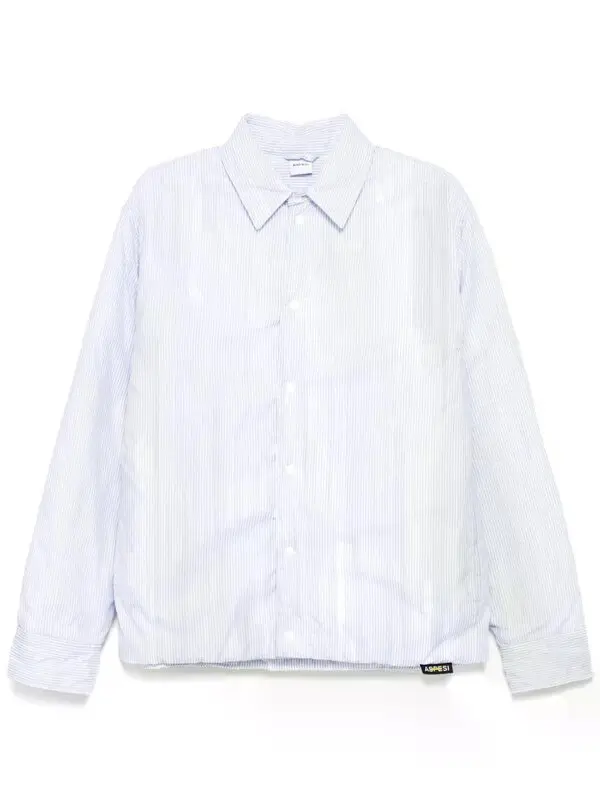 Aspesi Striped Padded Shirt Jacket
