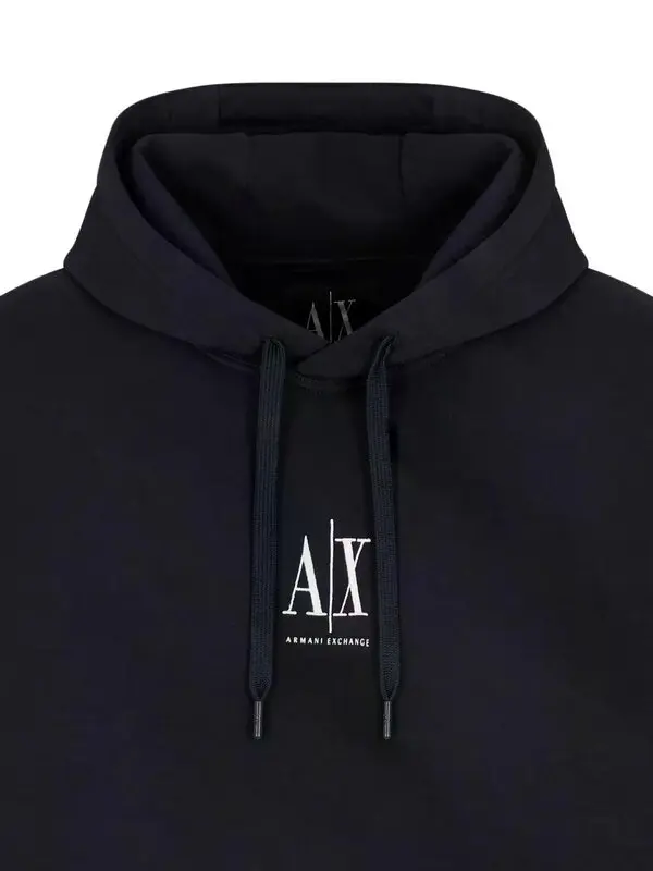Armani Exchange Logo-detail Hoodie - Blue