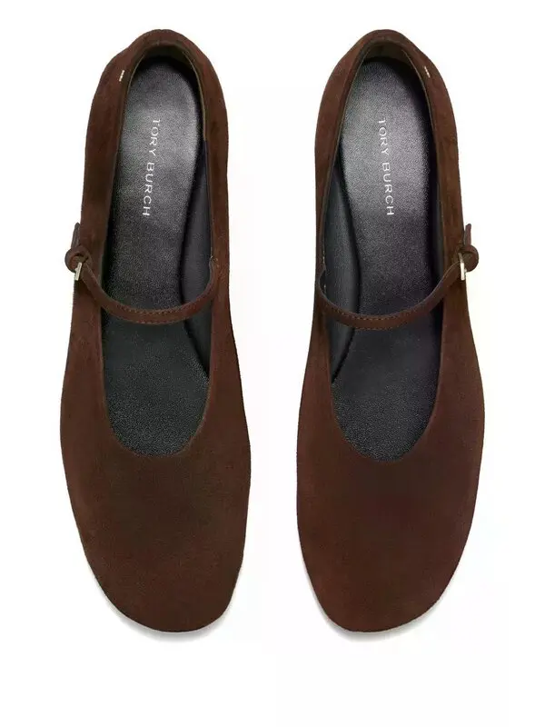 Tory Burch Suede Ballet Flats - Brown