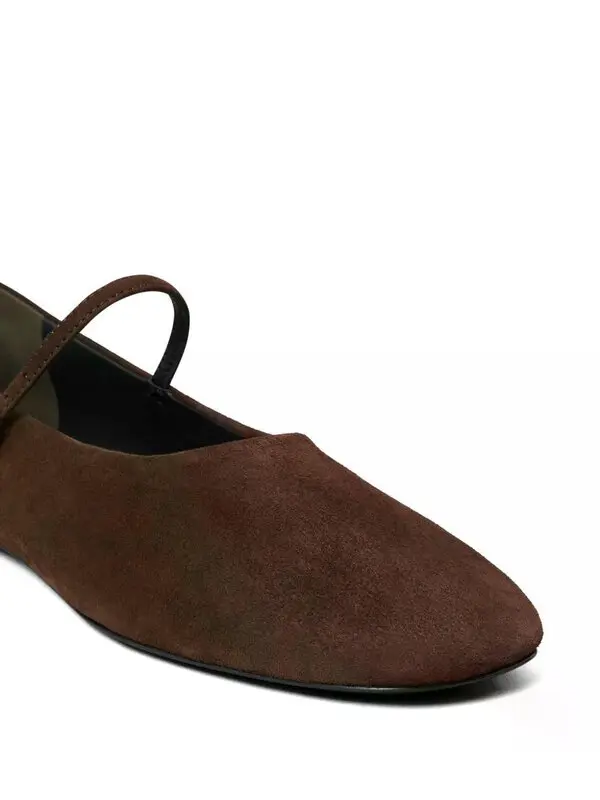 Tory Burch Suede Ballet Flats - Brown