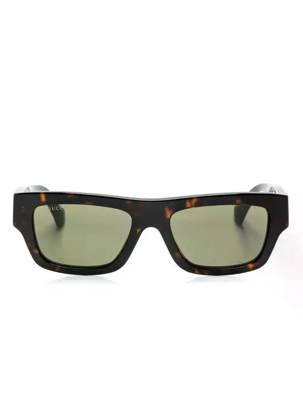 Gucci Rectangle-frame Sunglasses - Brown