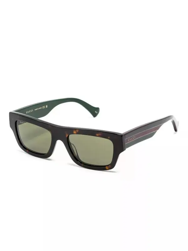 Gucci Rectangle-frame Sunglasses - Brown