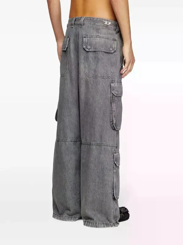 DIESEL® D-touch Wide Leg Cargo Jeans