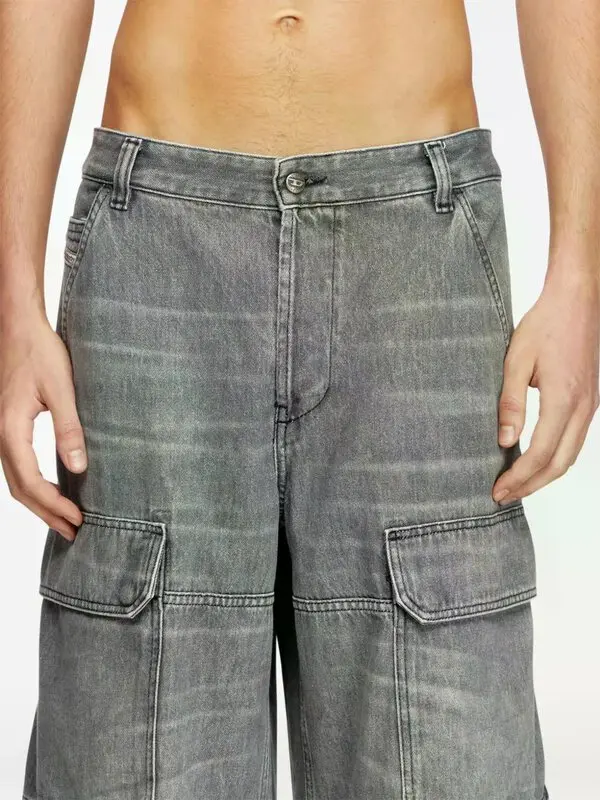 DIESEL® D-touch Wide Leg Cargo Jeans