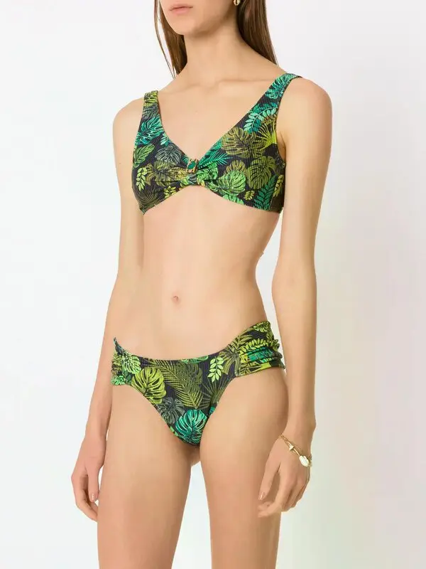 AMIR SLAMA Tropical Print Two-piece Bikini