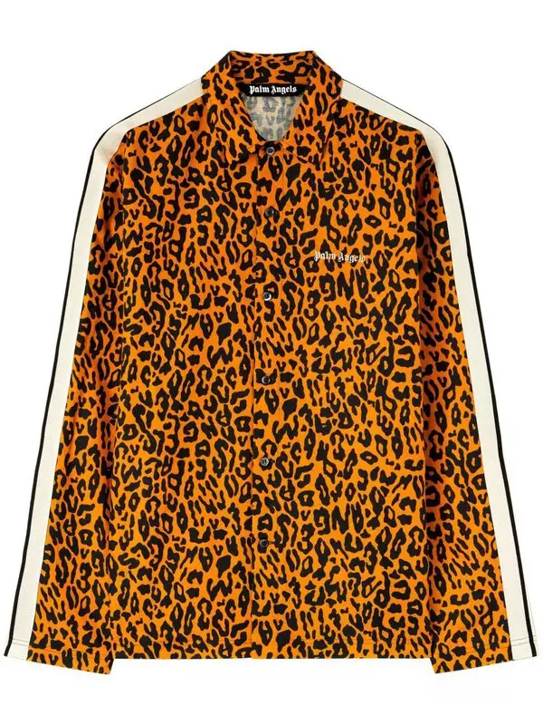 Palm Angels Cheetah-print Track Shirt
