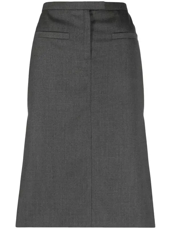 COURREGES Logo-patch Straight Skirt