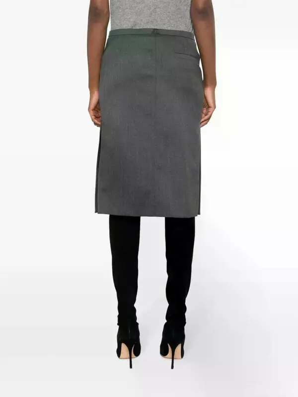 COURREGES Logo-patch Straight Skirt