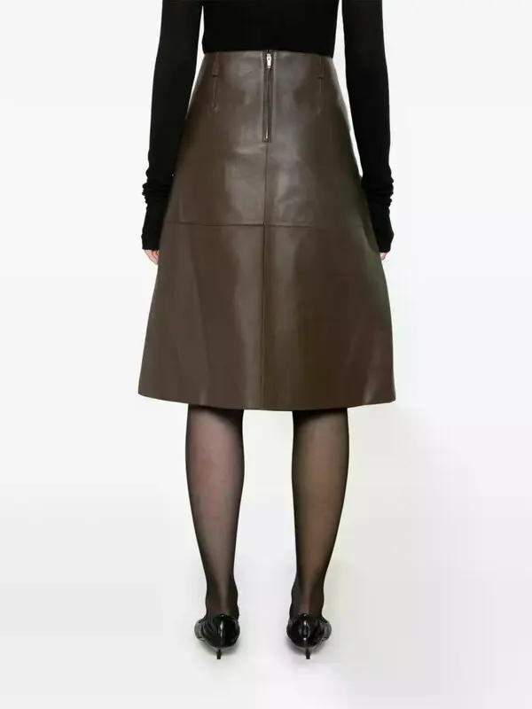 TOTEME Leather Midi Skirt