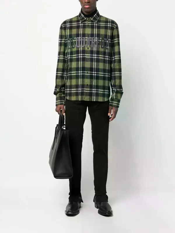 Dsquared2 Plaid-print Flannel Shirt