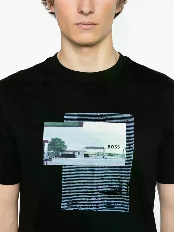 BOSS Cotton Jersey T-shirt - Black