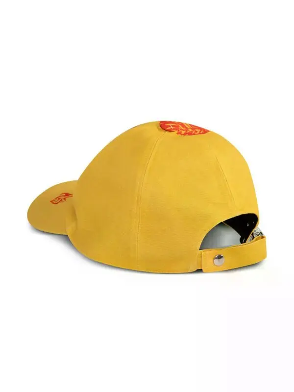 LANVIN X Future Eagle-print Cotton Cap - Yellow