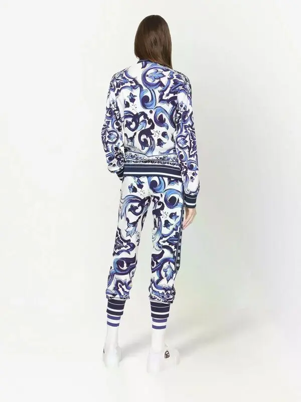 Dolce & Gabbana Majolica-print Zip-up Sweatshirt