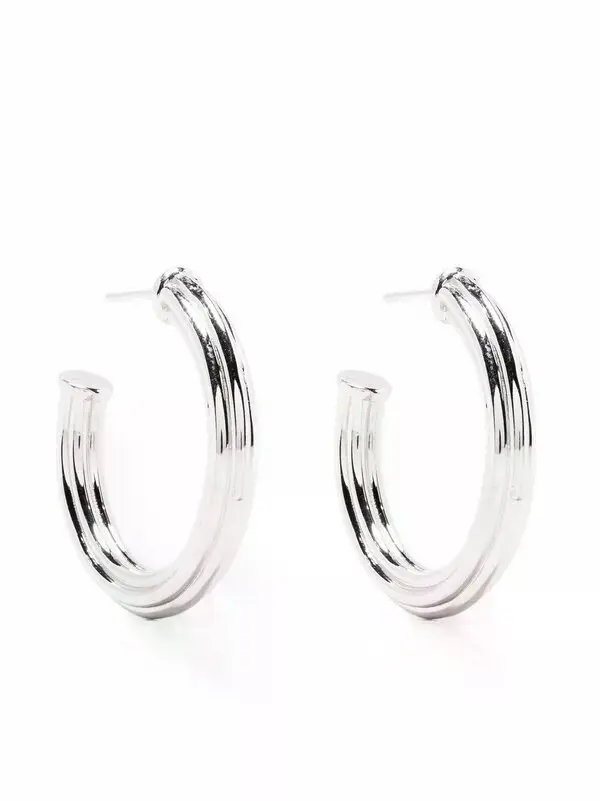 MISSOMA Large Ridge Hoop Earrings - Silver