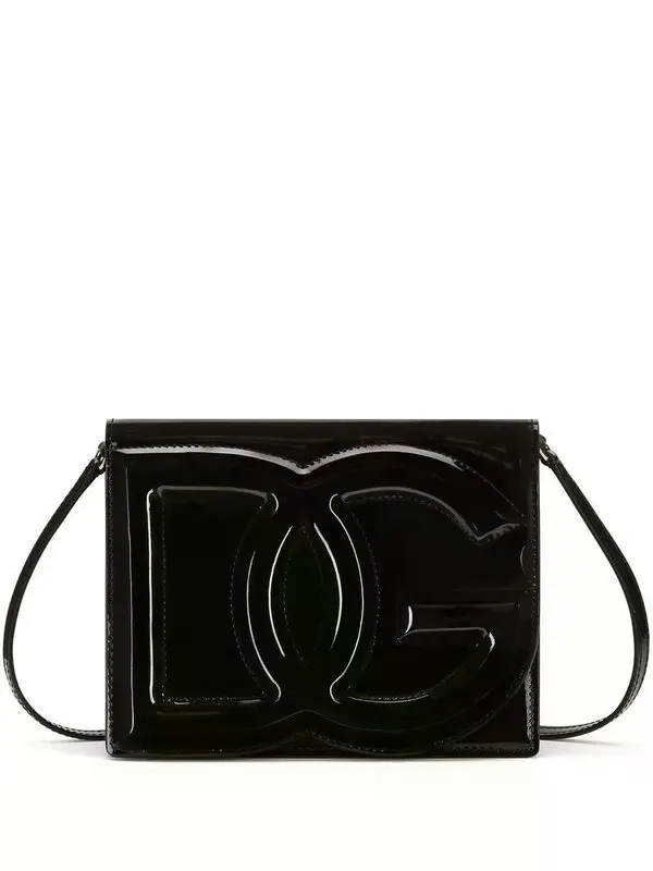 Dolce & Gabbana Logo Leather Crossbody Bag - Black