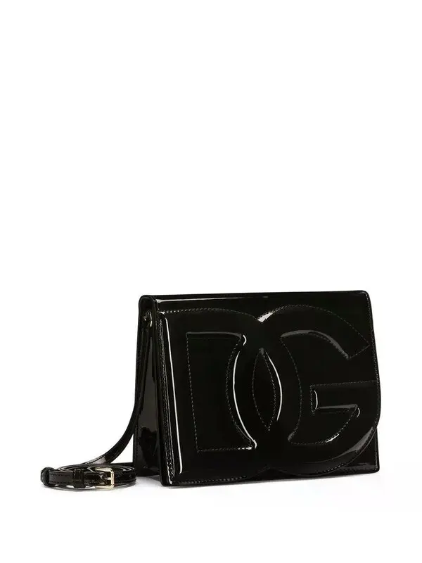 Dolce & Gabbana Logo Leather Crossbody Bag - Black