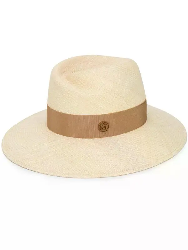 MAISON MICHEL Virginie Straw Fedora - Neutrals