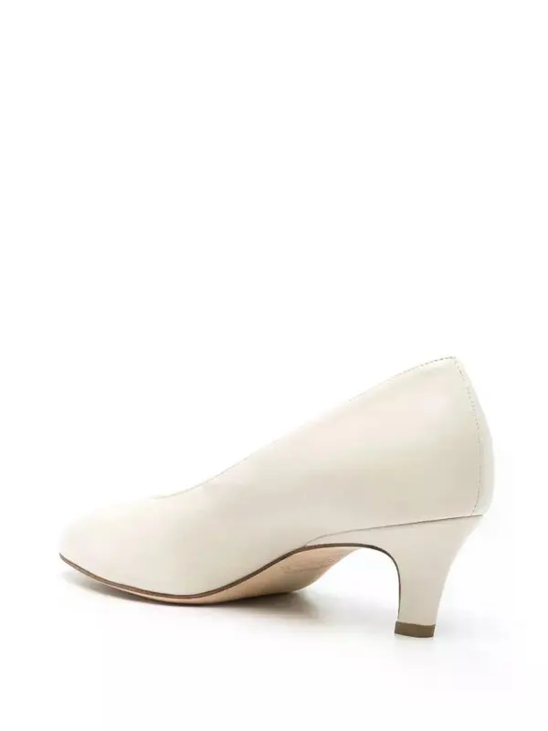SCAROSSO 50mm Deva Leather Pumps - White