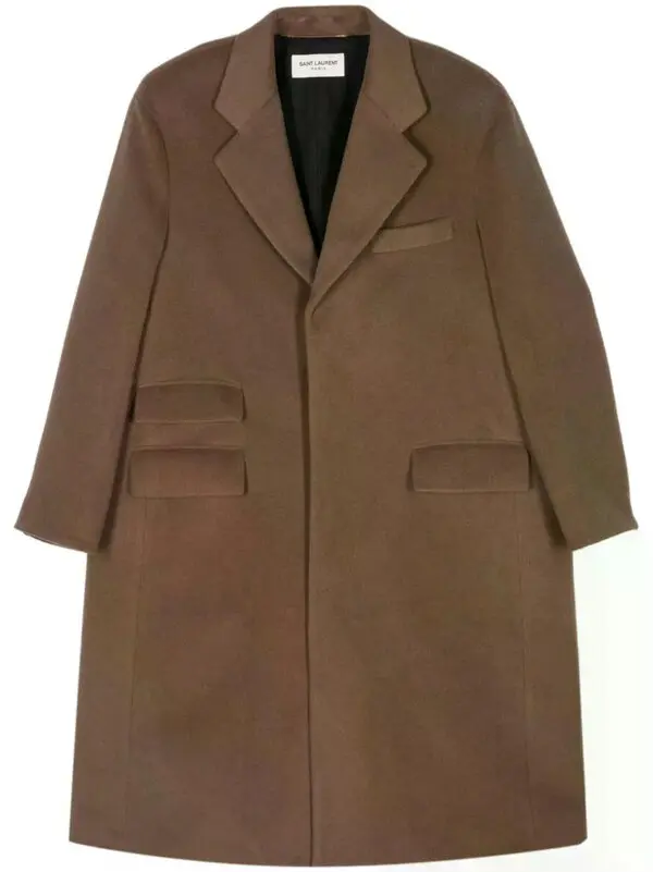 Saint Laurent Single-breasted Long Coat